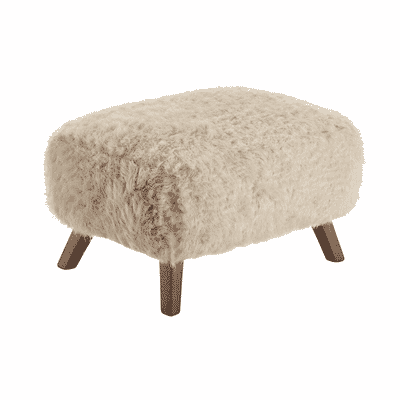 Sheepskin ottoman store